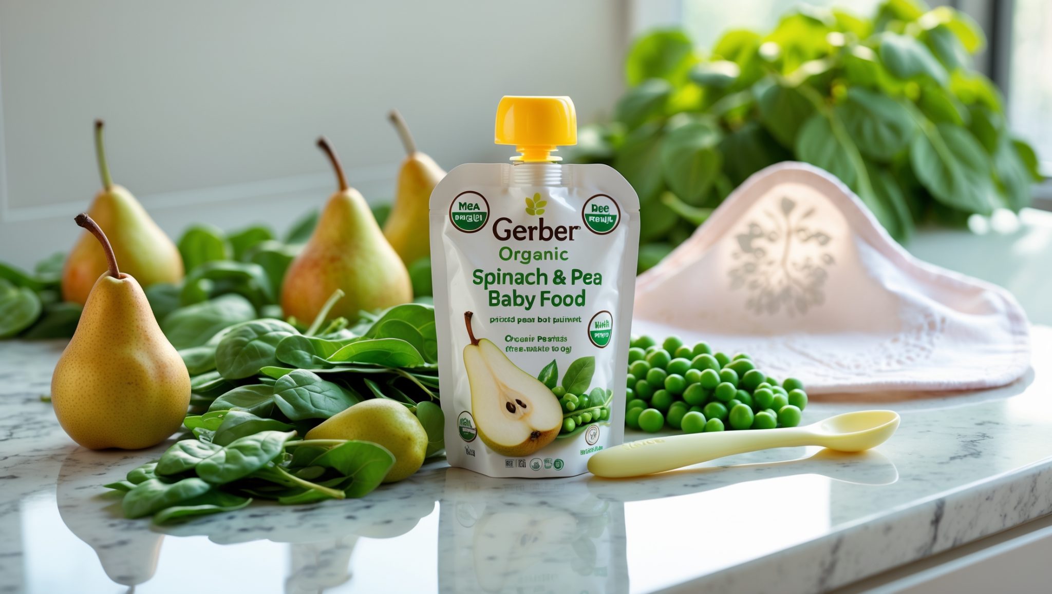 Gerber Organic Pear, Spinach & Pea Baby Food Pouch Review (2025)