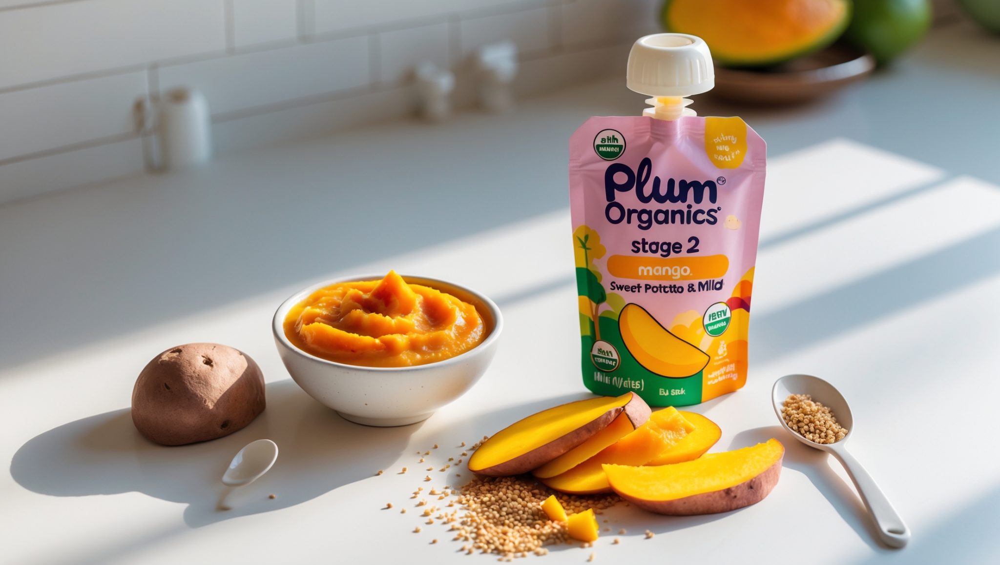 Plum Organics Stage 2 Mango, Sweet Potato & Millet Baby Food Pouch ...